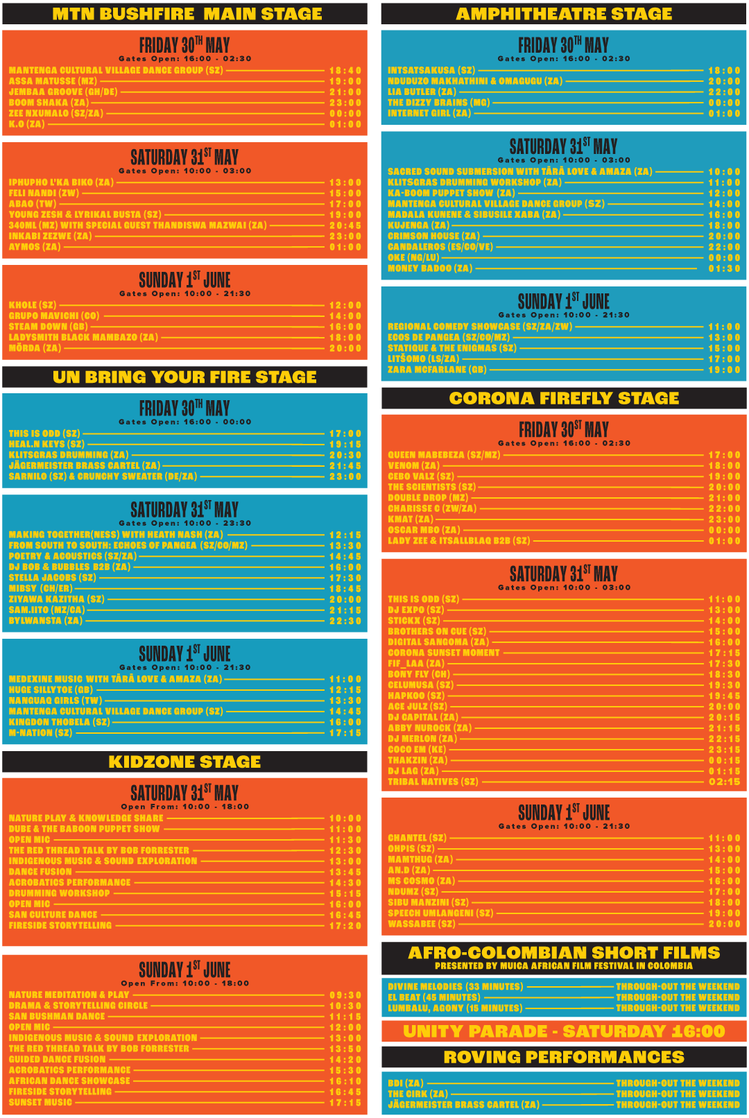 MTN Bushfire 2025 full programme announced