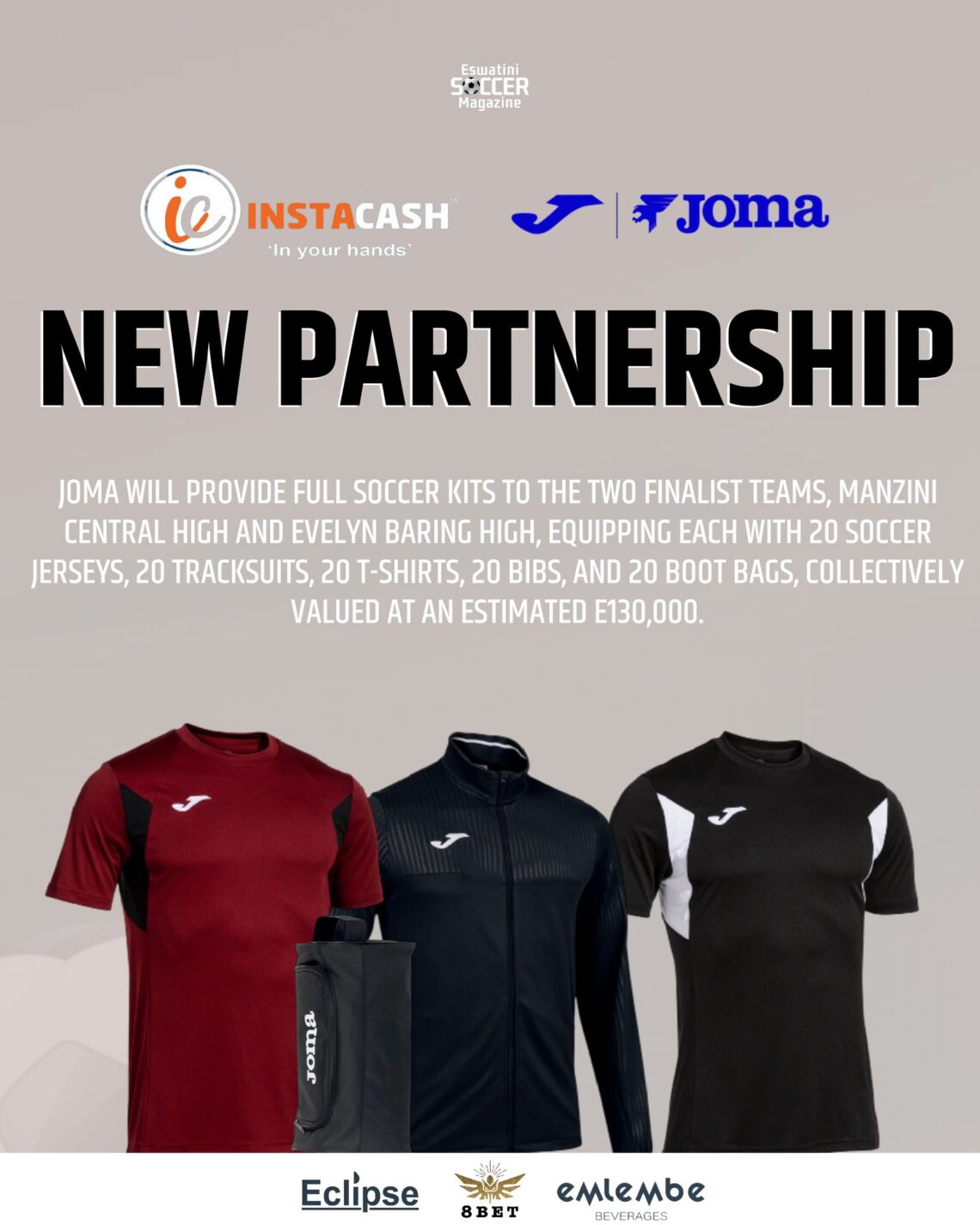 Joma Sports SA sponsors Instacash finals with about E130 000